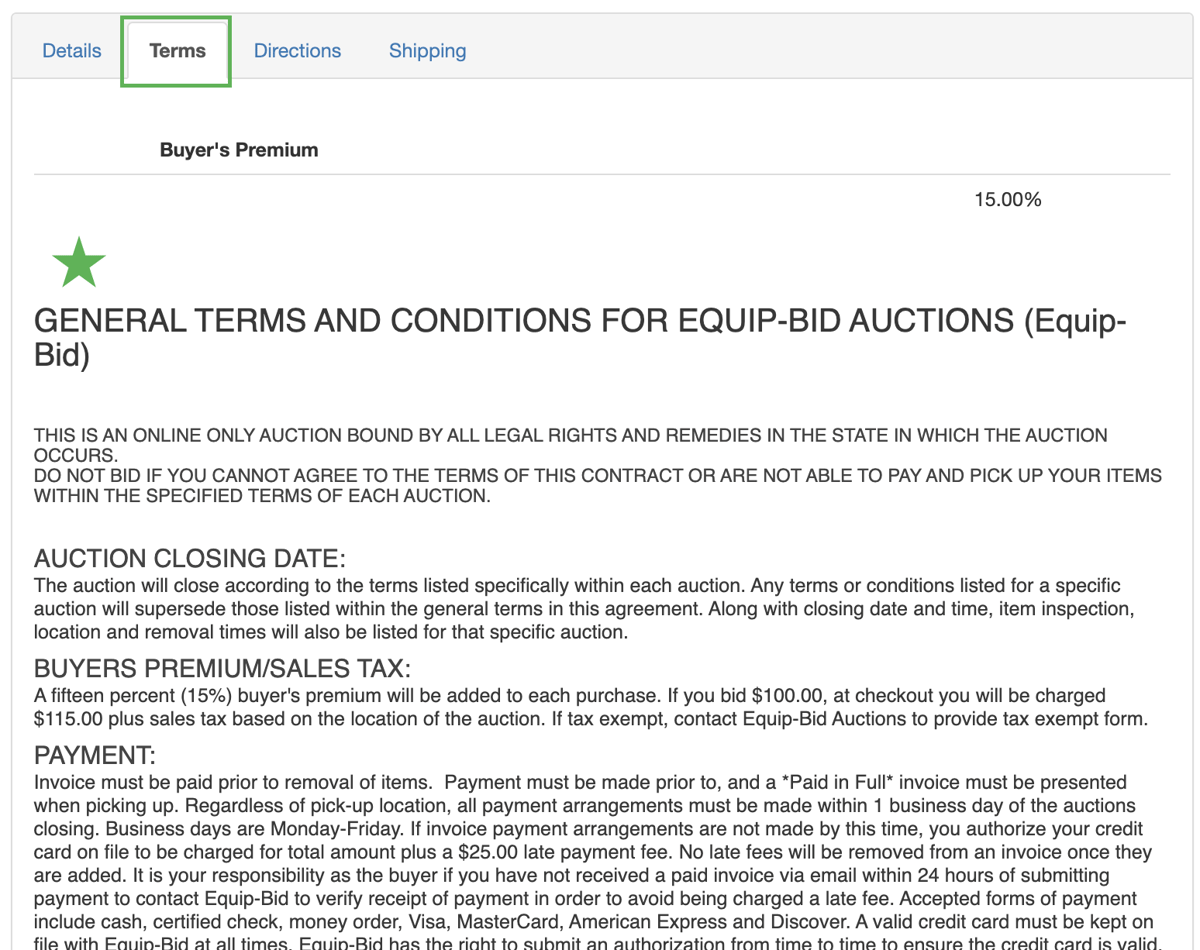 Important: Before You Bid with Equip-Bid
